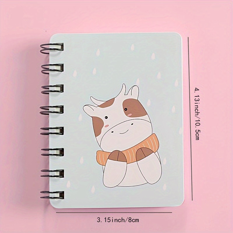 160 Pages Cartoon Animal Flip Coil Notebook Portable A7 - Temu Australia