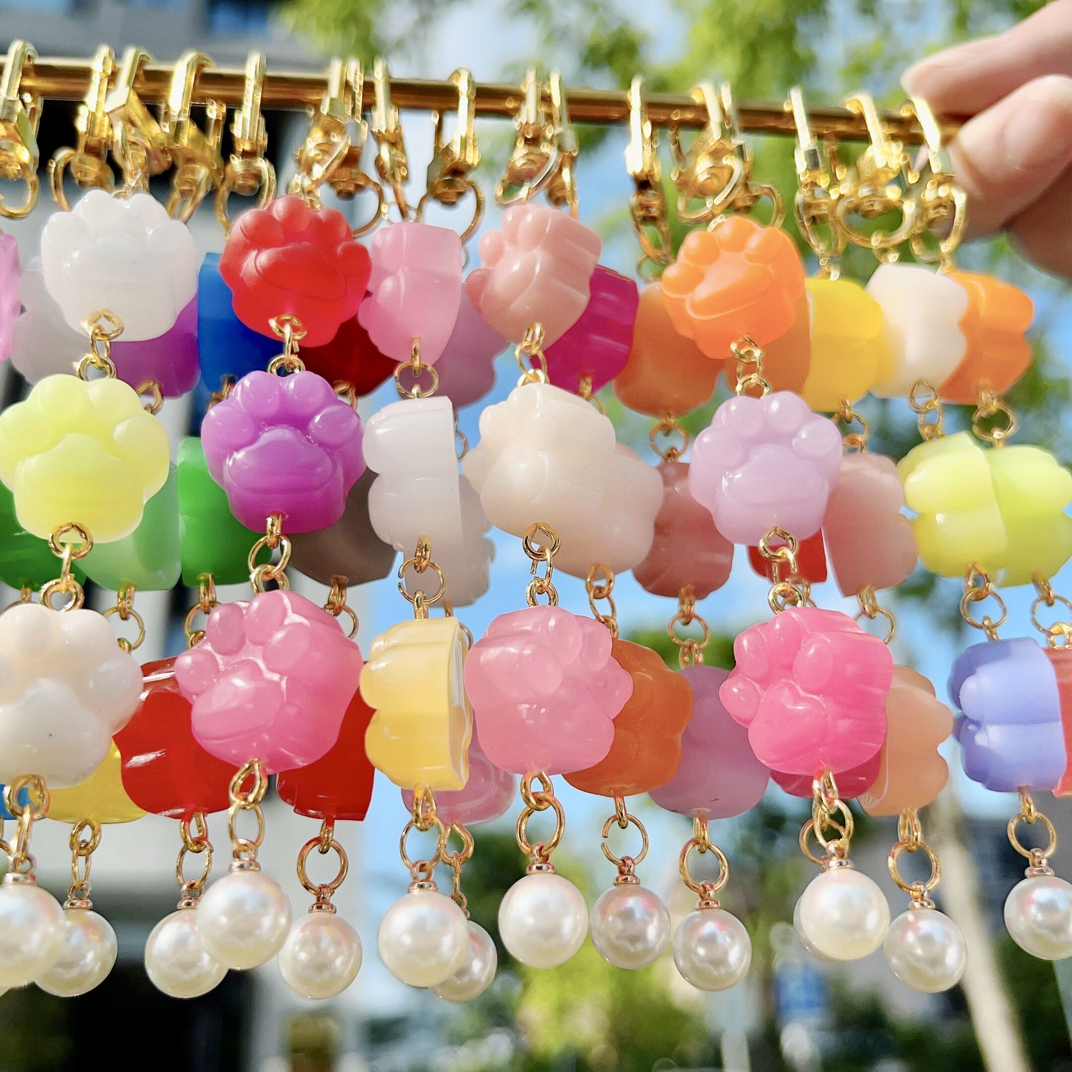 Y2k Paw Keychain Cute Gummy Animal Key Ring Purse - Temu Norway