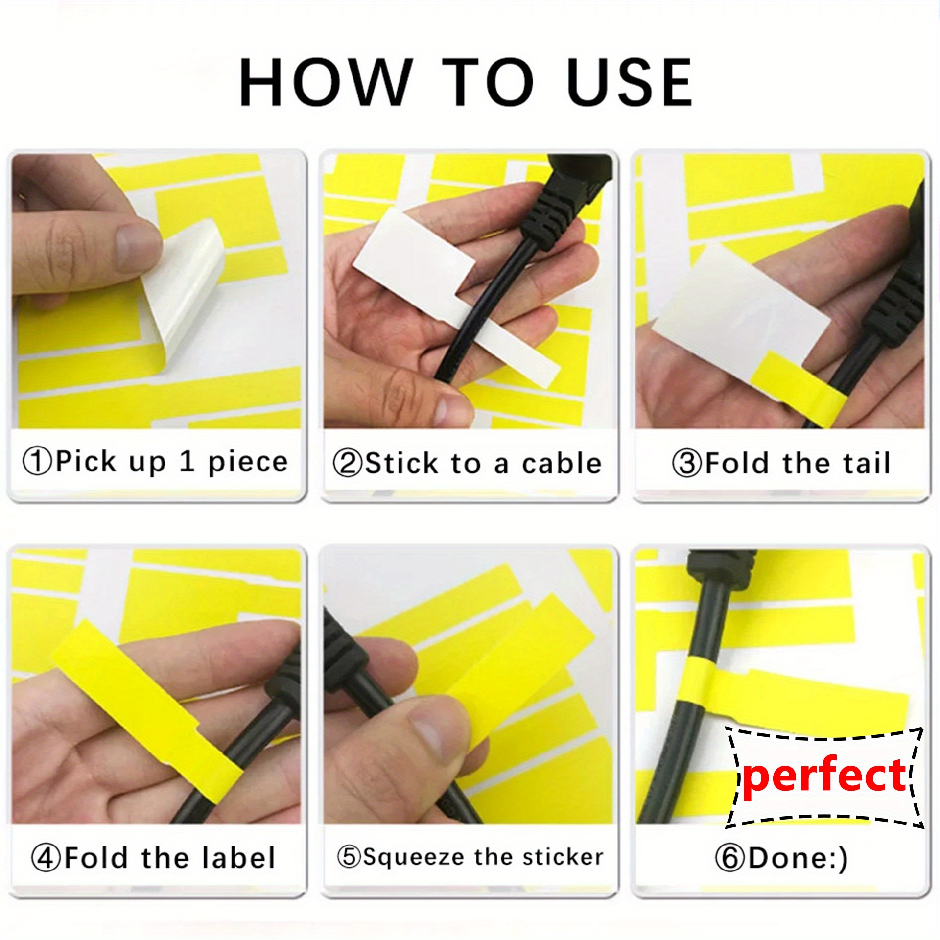 A4 Cable Label Sticker Waterproof Network Pc Cable Tie - Temu Australia