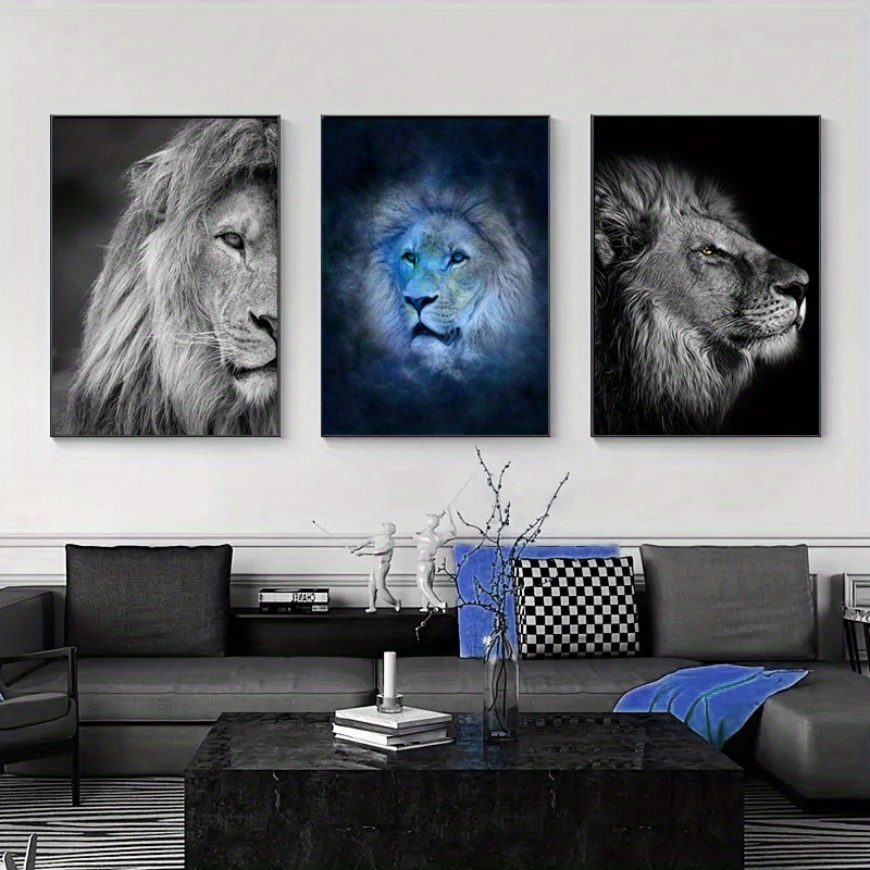 Canvas Prints Wall Art Paintings Animal Lion - Temu Australia
