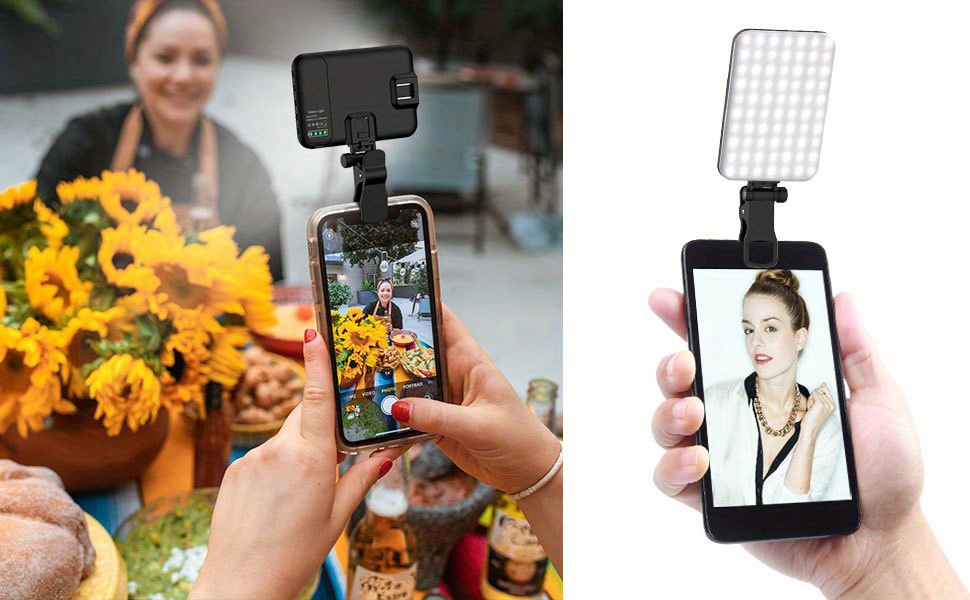 2 팩 60 Led 휴대용 셀카 라이트 비디오 회의 조명 적합한 카메라 핫 부트 충전식 2200mah Cri Temu