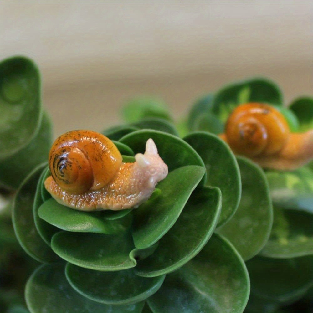 Miniature Resin Snail Statues Miniature Statue Moss - Temu Canada