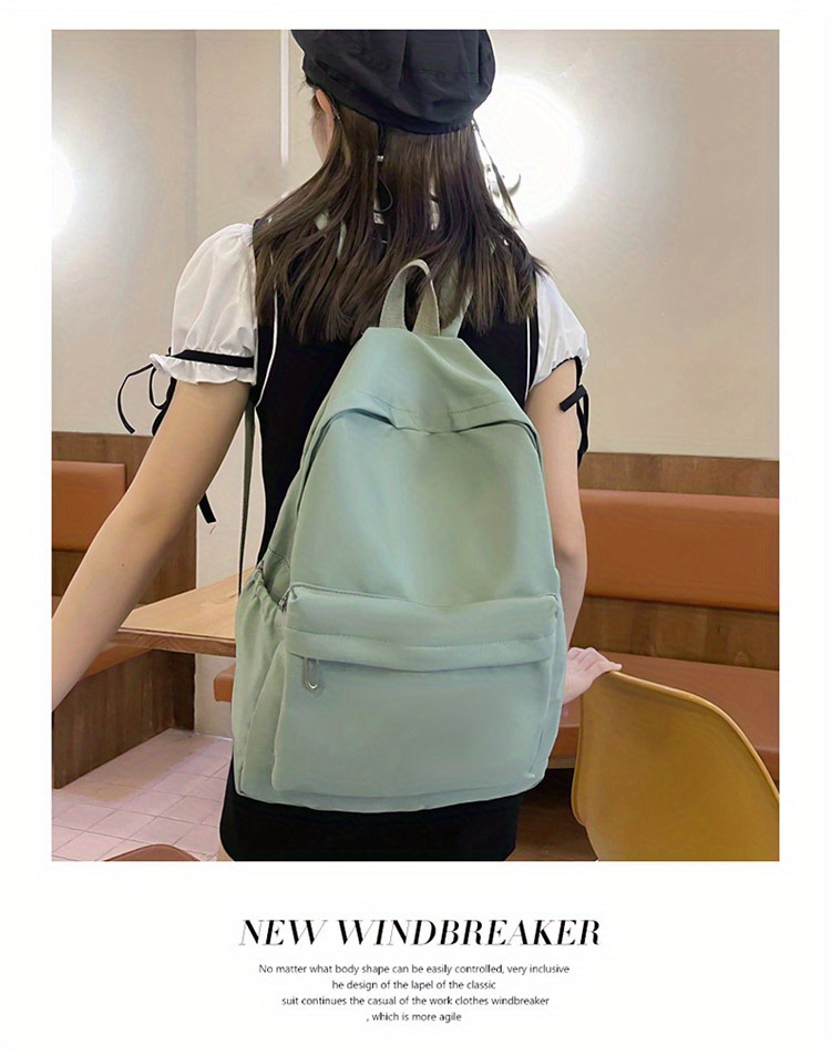 preppy minimalist solid color book bag match lightweight - Temu Portugal