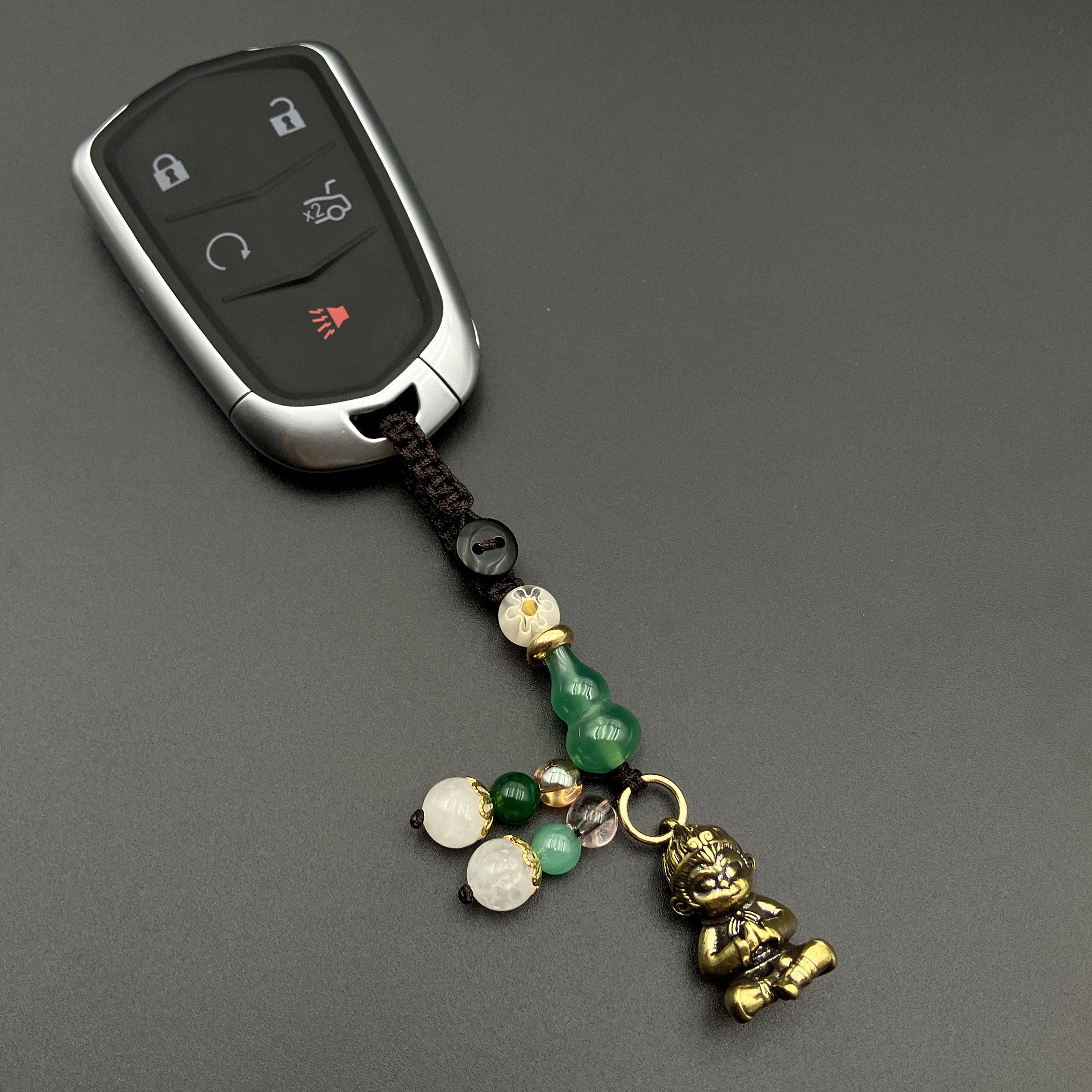 King Keychain Car Charm Retro Chinese Style Handwoven Rope Keychain ...