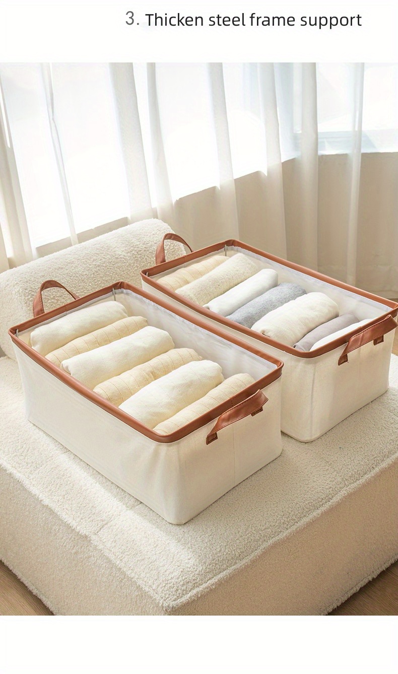 Foldable Clothes Storage Box Closet Drawer Organizer Handles - Temu Ireland