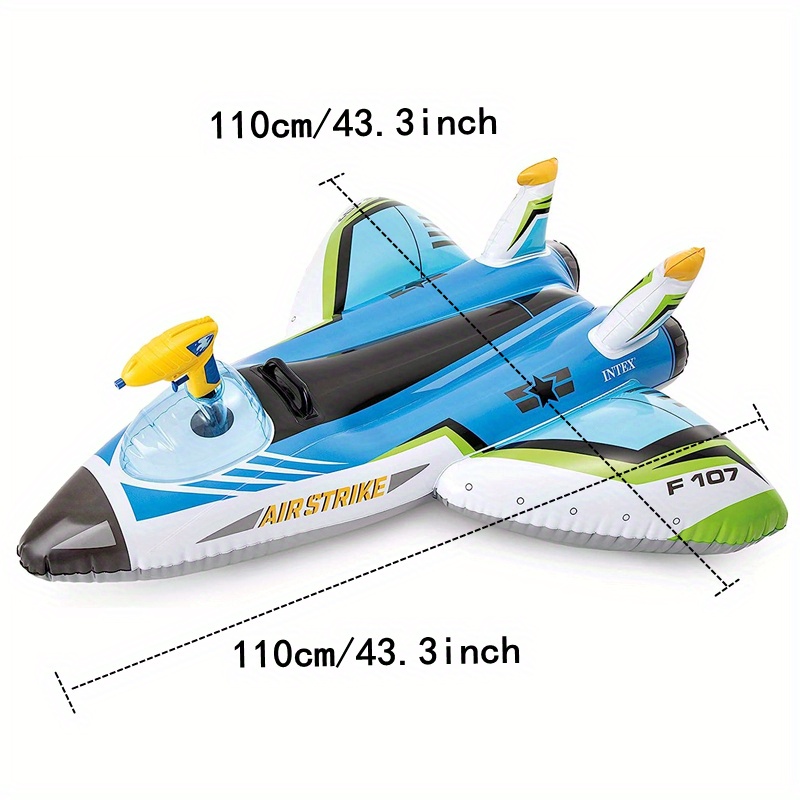 Water Inflatable Airplane Water Gun Children's Swimming Ring - Temu ...