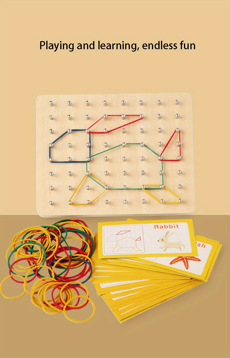 Math Teaching Aids Children Shape Pegboard Puzzle - Temu