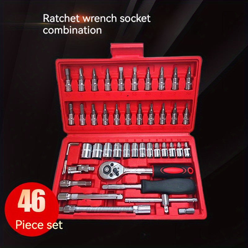 Socket Wrench Set Car Motorcycle Insurance Set Hardware Tool - Temu ...