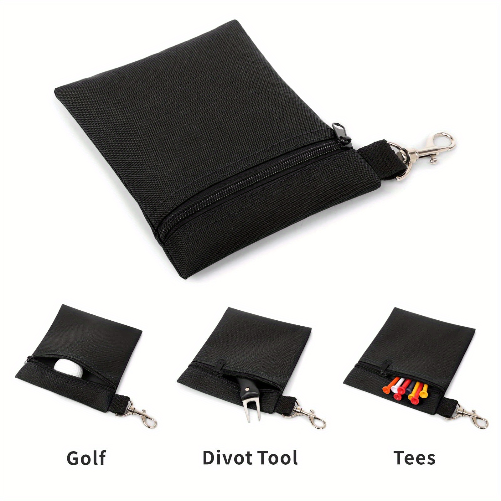 Golf Tee Pouch Set Professional Zipper Golf Tee/ball Pouch - Temu