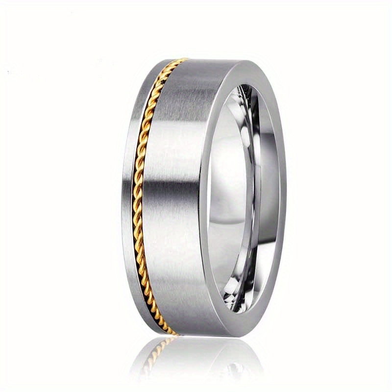 Fashionable Punk Style Titanium Steel Ring Men Simple - Temu United Kingdom
