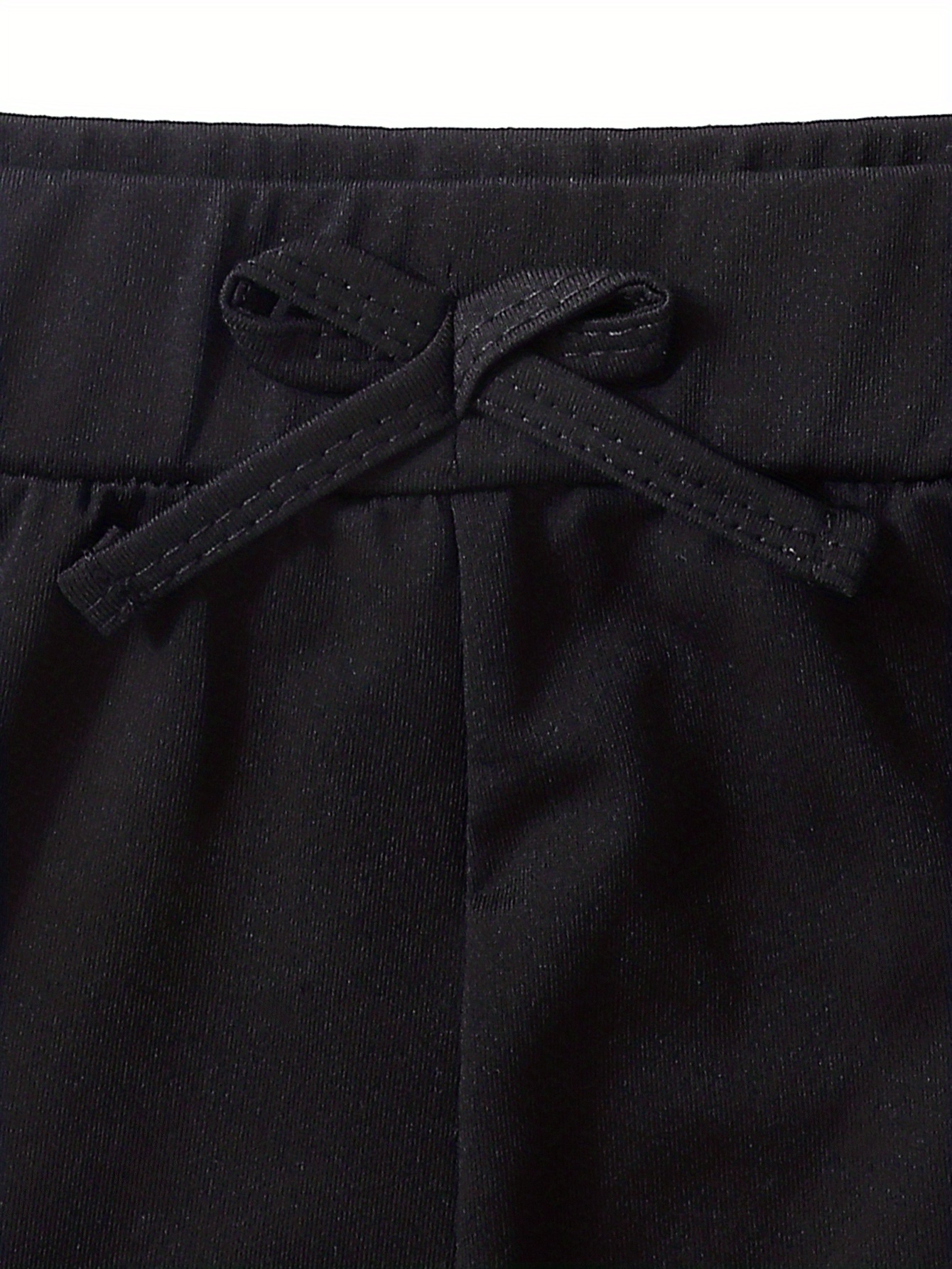 Girls Casual Shorts Elastic High Waist Contrast - Temu Australia