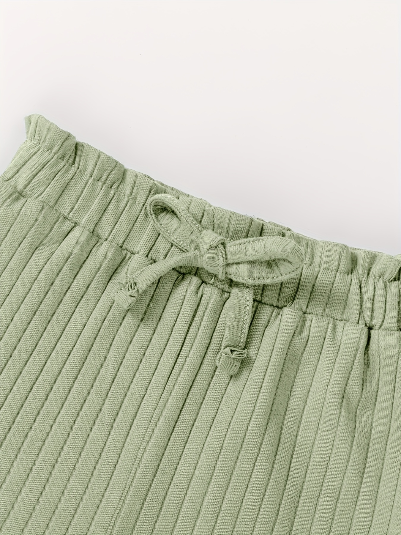 Toddler Baby Girls Simple Ribbed Kit Outfit Crop Cami Top + - Temu ...