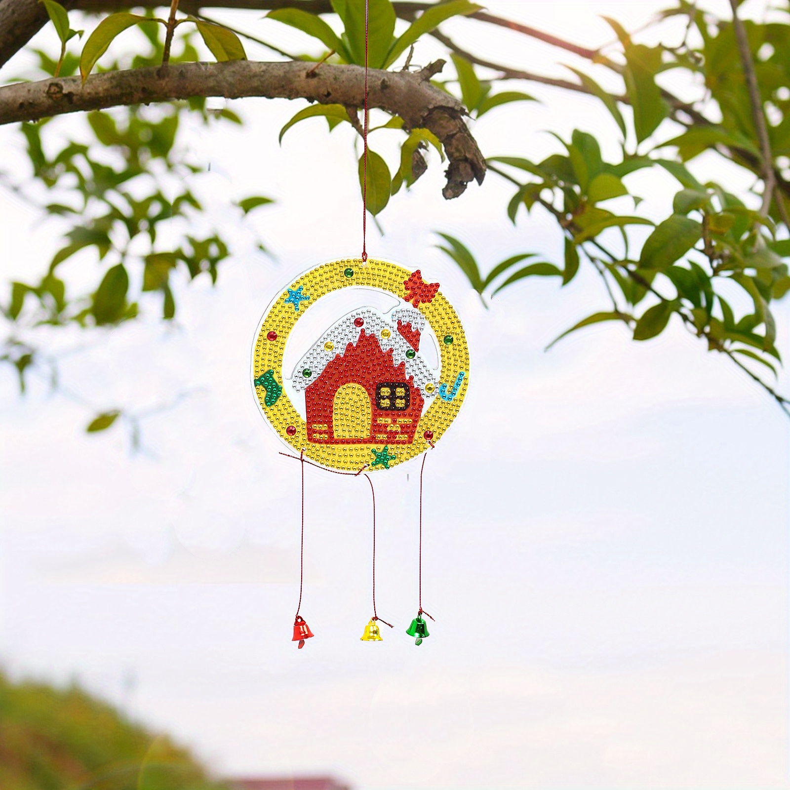 diy wind chime diamond art christmas pendant size acrylic - Temu Australia