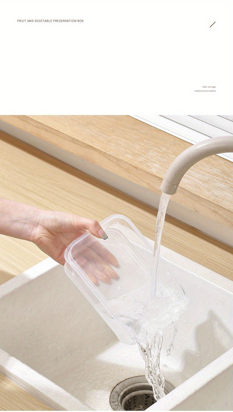 Refrigerator Storage Box Lid Transparent Stackable Produce - Temu Australia