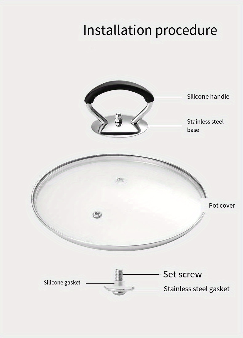 Universal Lid Cover Knobs Stainless Steel Silicone Heat - Temu Australia