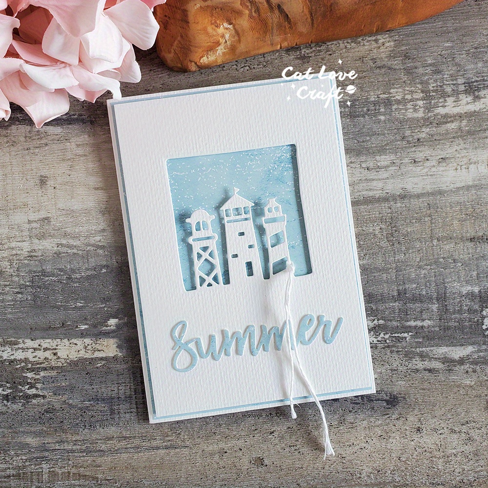 catlove lighthouse square frame metal cutting dies - {region_name}