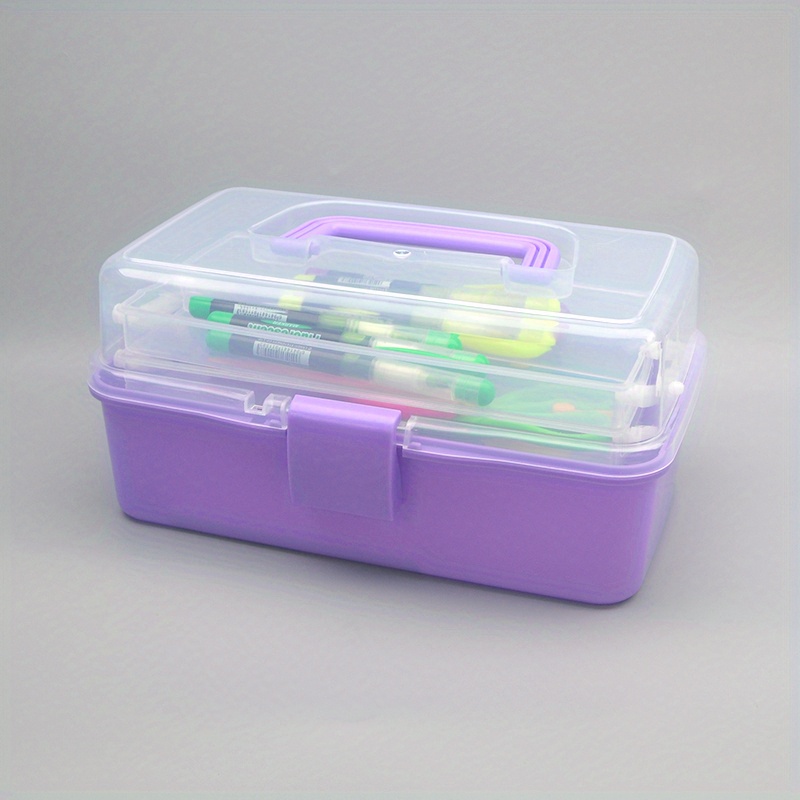 Three layer Folding Tray Transparent Plastic Container - Temu