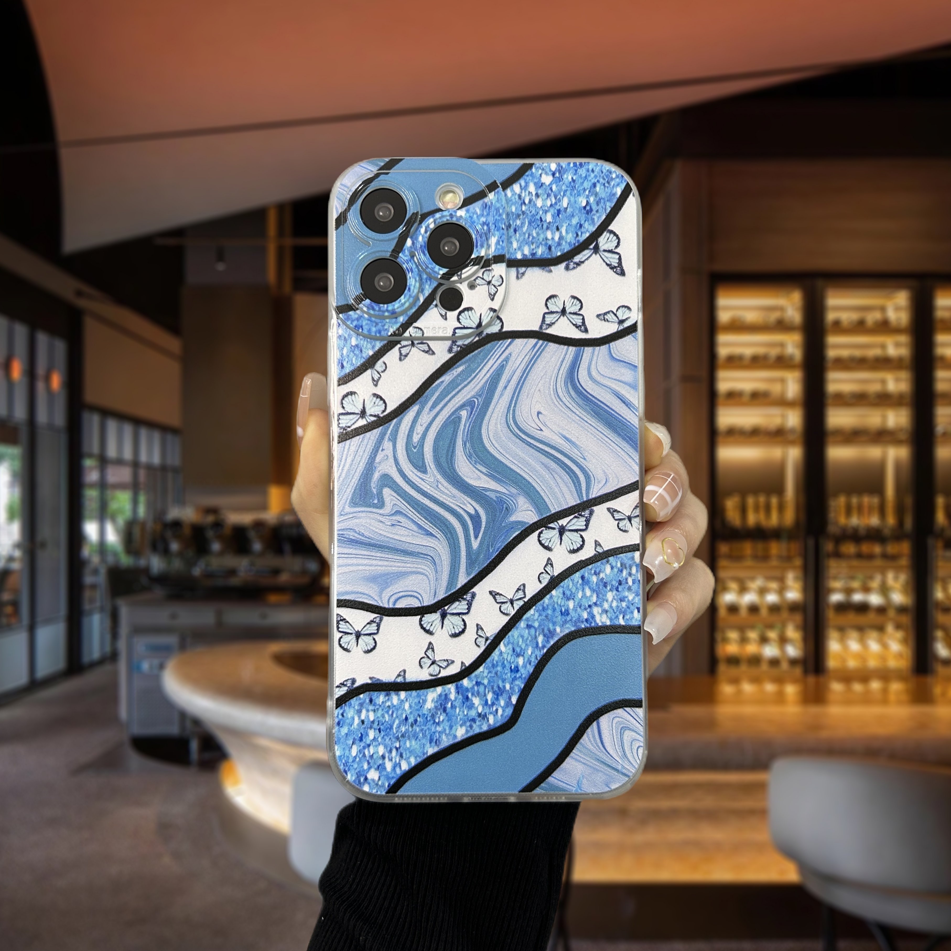 1pc Handyhülle Mit Schmetterling Muster Tpu Handyhülle Für Iphone7/7p/8/8p/x/xs/xr/xs Max/11 ...