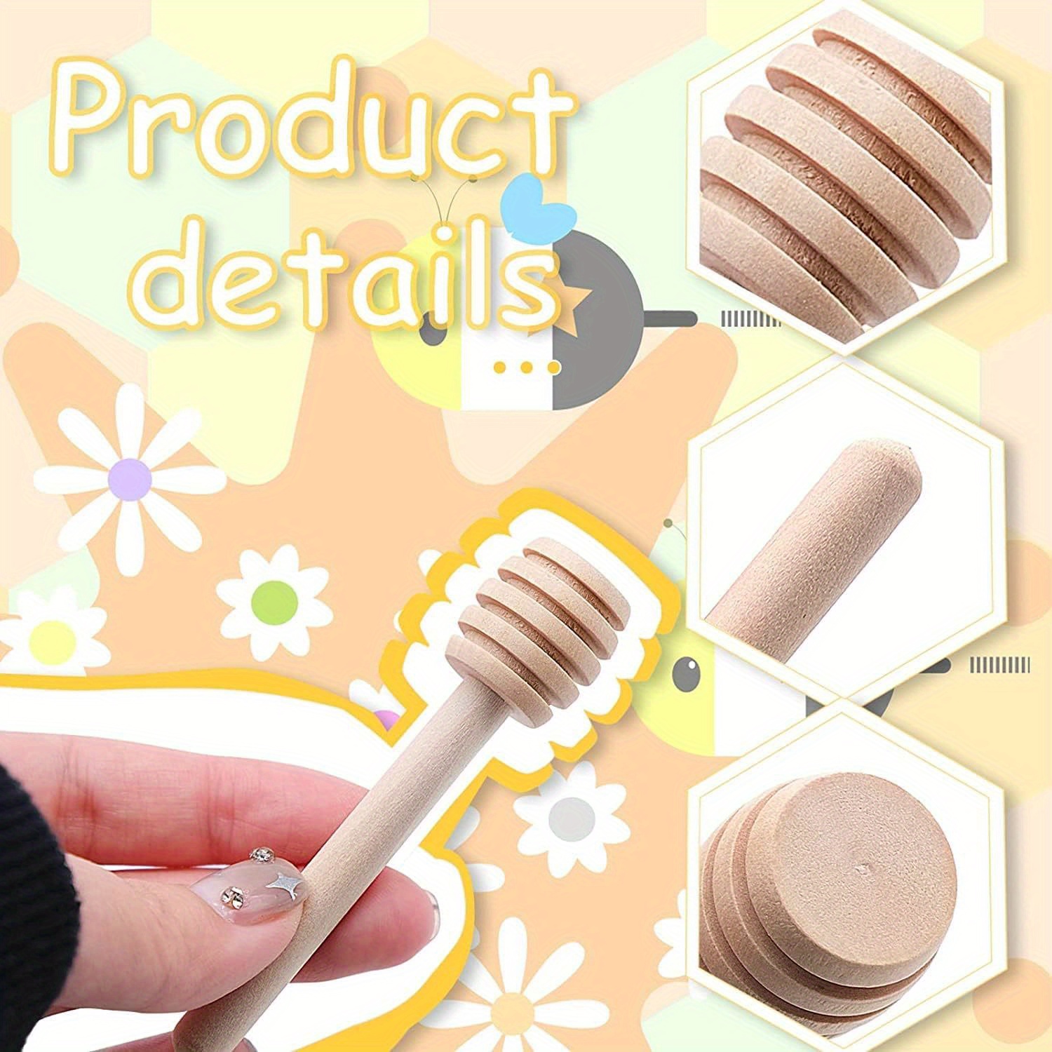 Wooden Honey Spoons Creative Practical Stirring Stick Baby - Temu Ireland