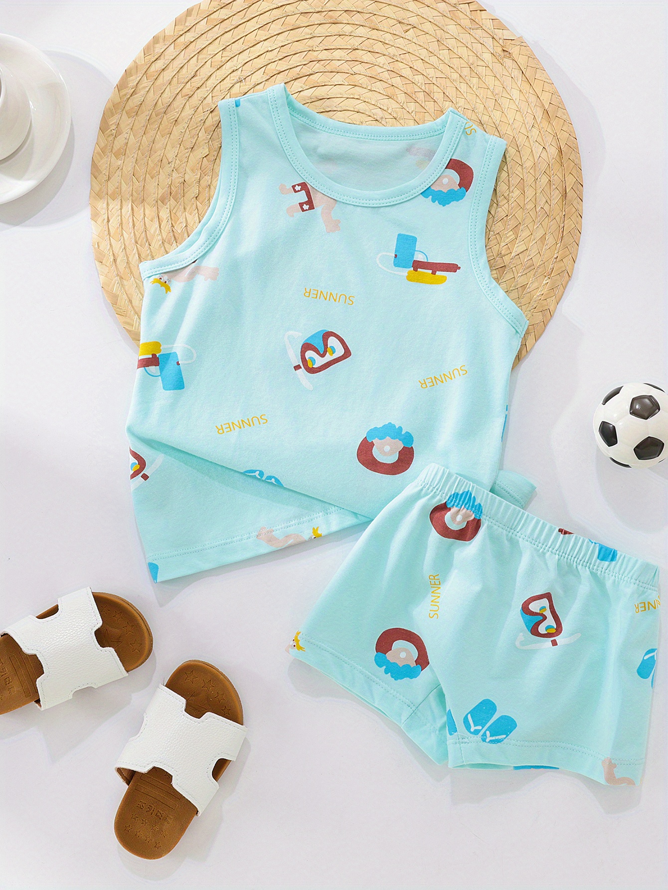 Comfy Summer Loungewear Set Toddler Baby Boys Cartoon - Temu United Kingdom