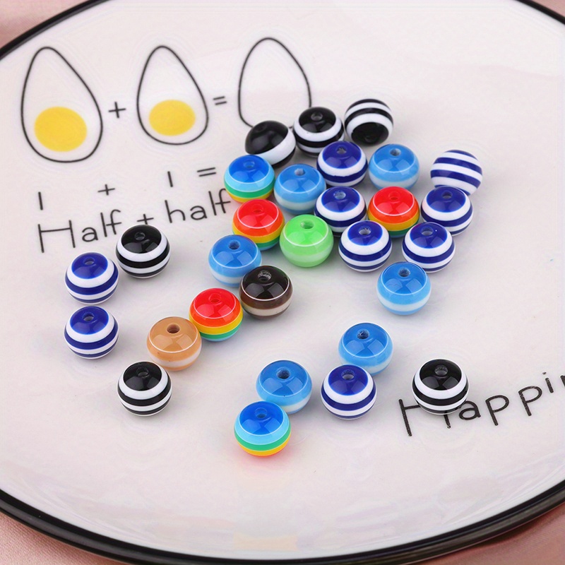 30pcs 10mm Diy 수지 실린더 비즈 캔디 컬러 혼합 비즈 스트링 비즈 팔찌 스페 Temu