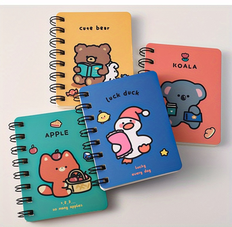 Cartoon A7 Coil Book Student Portable Blank Notebook Study - Temu Australia