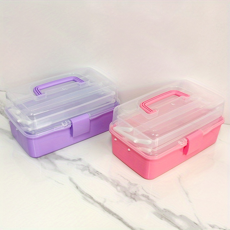 Three layer Folding Tray Transparent Plastic Container - Temu