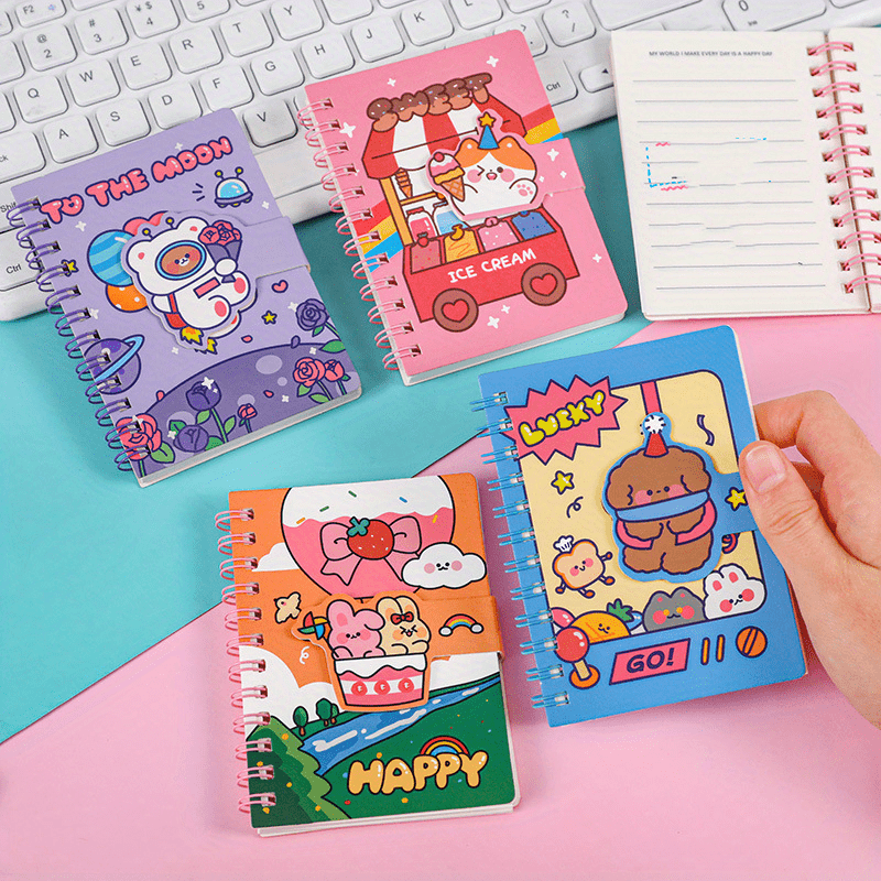 Cartoon Magnetic Coil Book Student Mini Portable - Temu Ireland