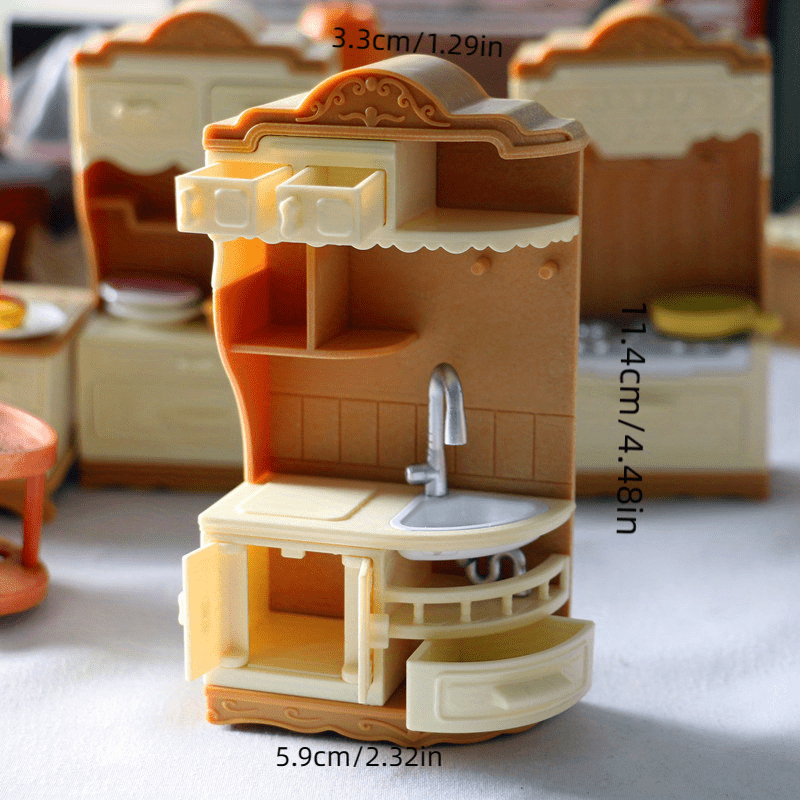 1/6 1/12 Scale Detailed Doll House Mini Kitchen Furniture - Temu Australia