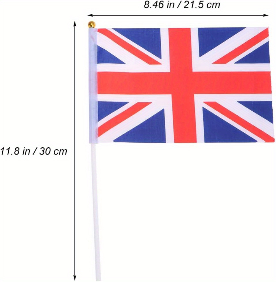Double side Printed British National Flag Mini Sticks Flags - Temu ...