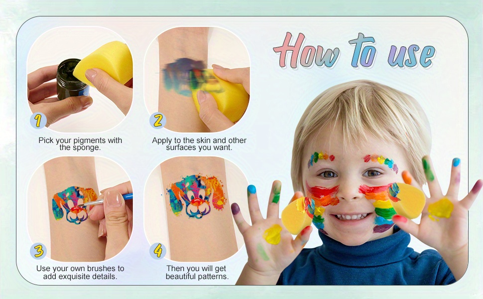 face paint sponge face painting sponges high density - {region_name}