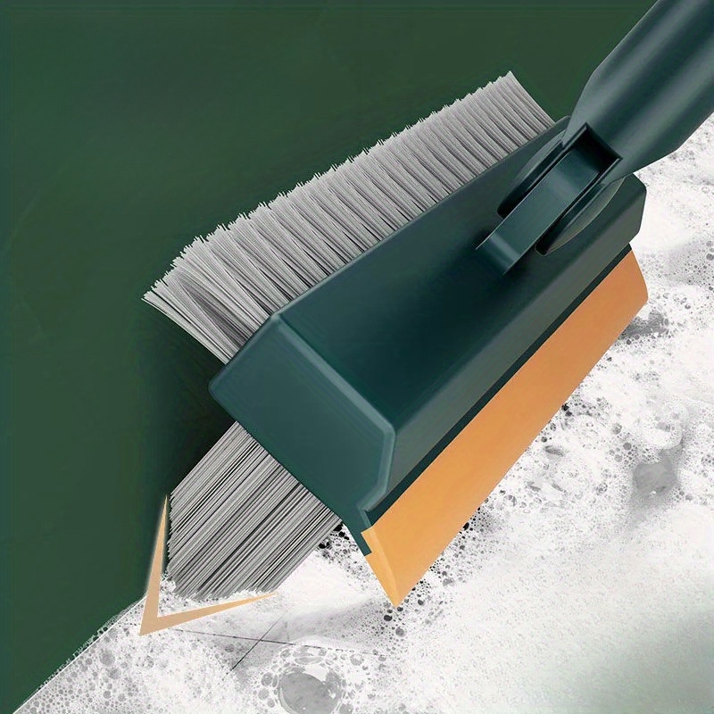Three In One Double sided Floor Brush Bathroom Long Handle - Temu