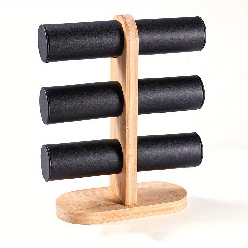 Bamboo Wooden 3 layer Bracelet Display Rack Bracelet Display - Temu ...