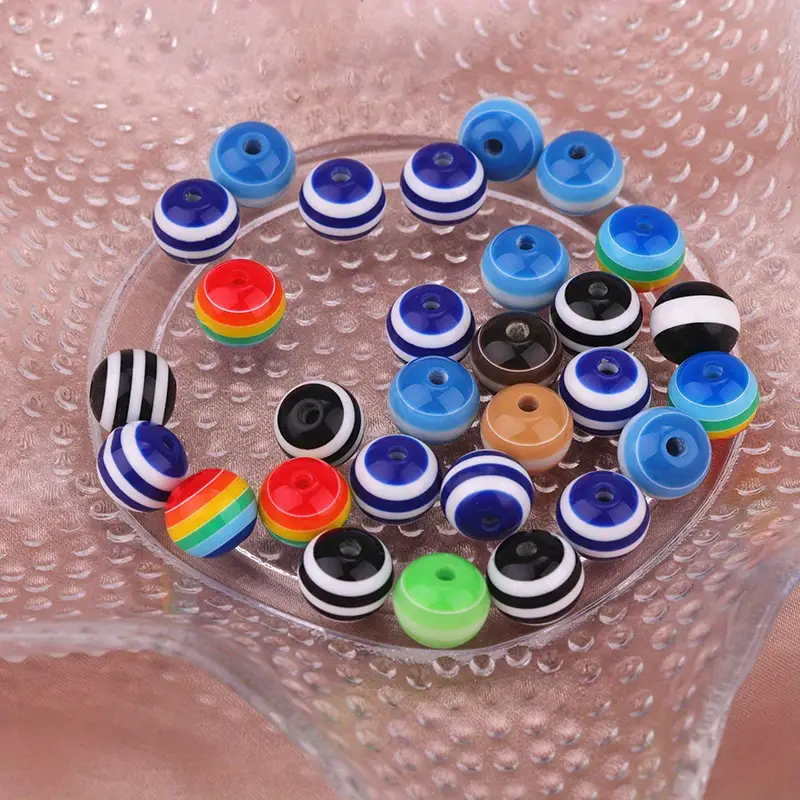 30pcs 10mm Diy 수지 실린더 비즈 캔디 컬러 혼합 비즈 스트링 비즈 팔찌 스페 Temu