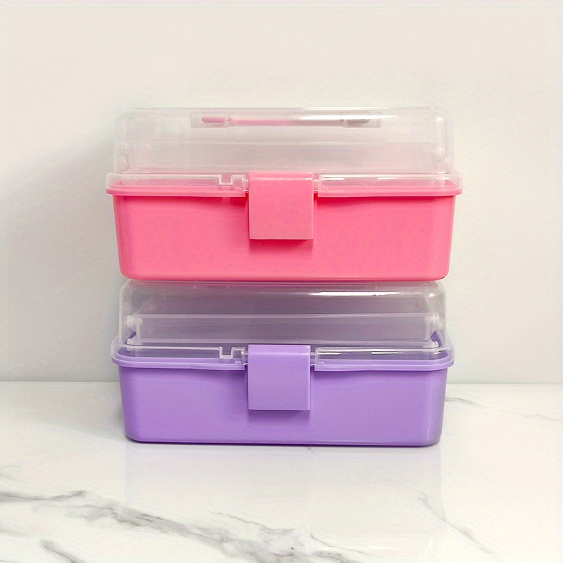 Three layer Folding Tray Transparent Plastic Container - Temu
