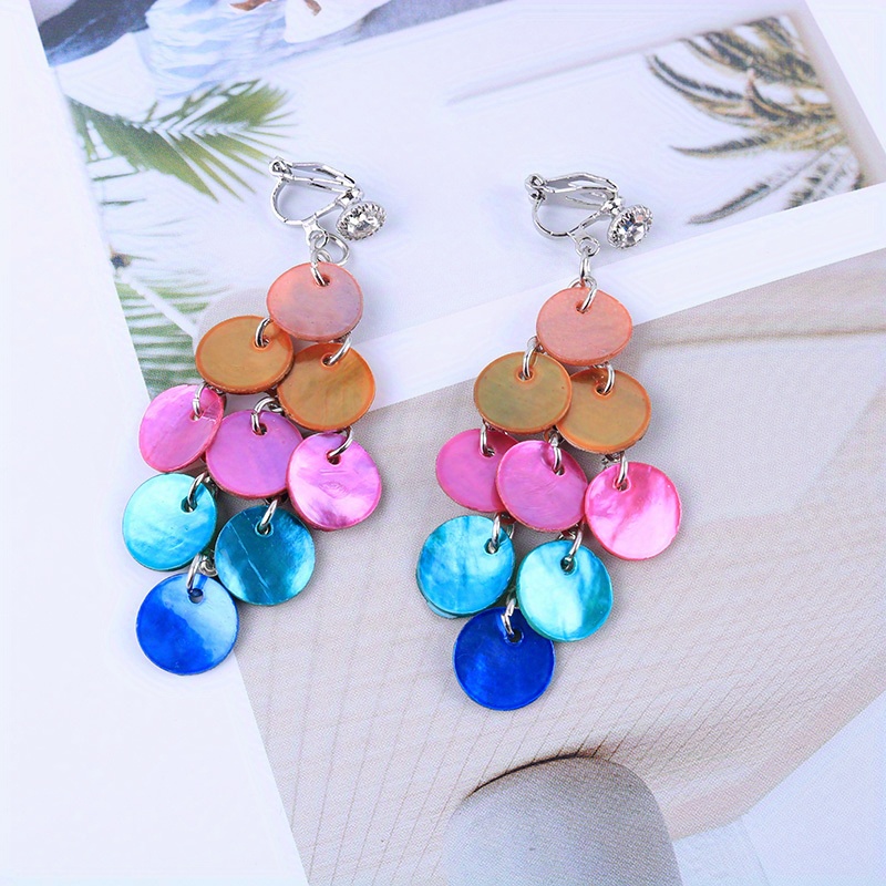 Hot Pink Multi layer Natural Shell Handmade Colorful Clip - Temu