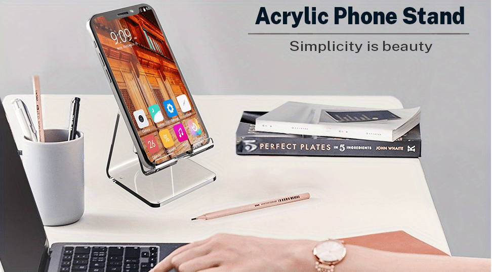 Acrylic Cell Phone Stand Portable Phone Holder Clear Phone - Temu Israel