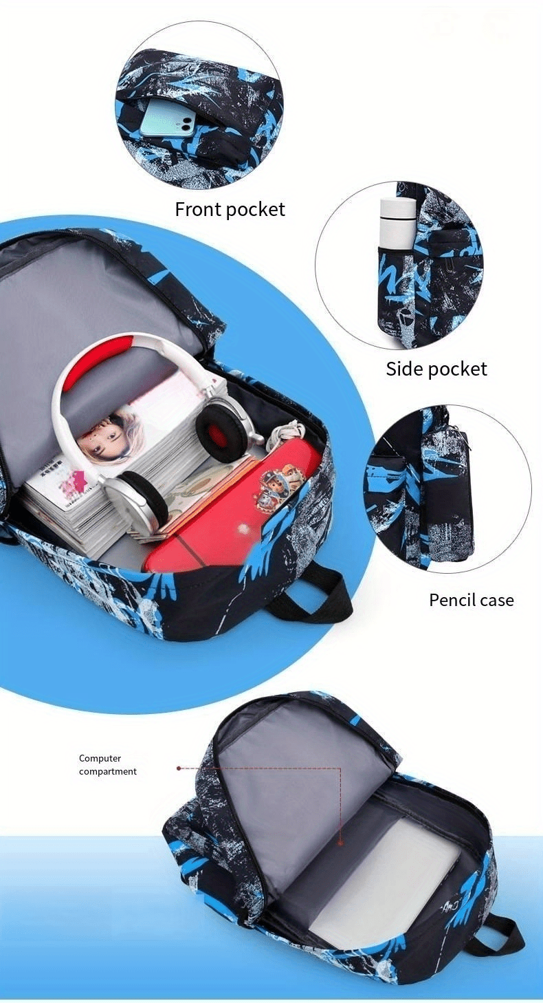 Trendy Backpack Set Junior High School Campus - Temu Australia