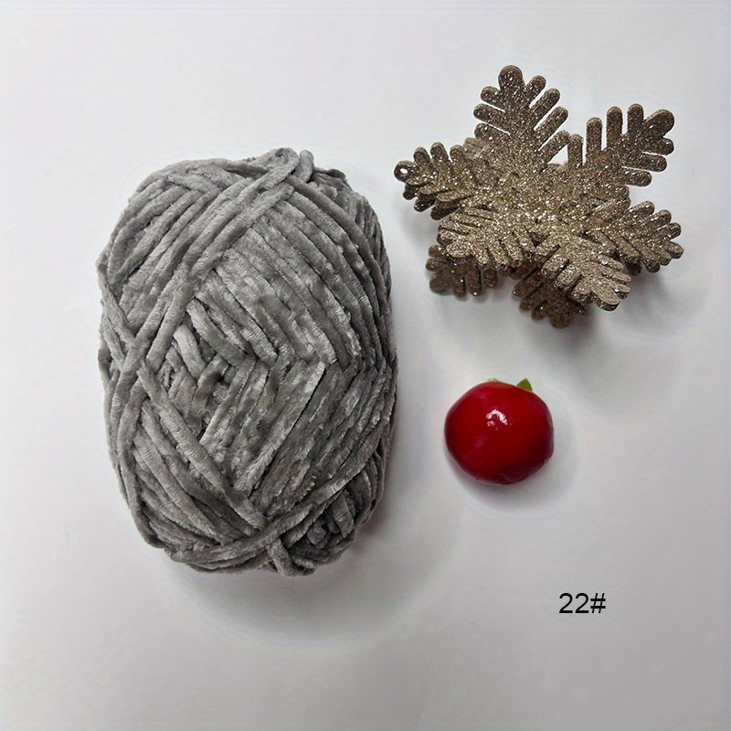 3pcs 50g polyester 1ply filament chunky chenille knitting yarn for ...