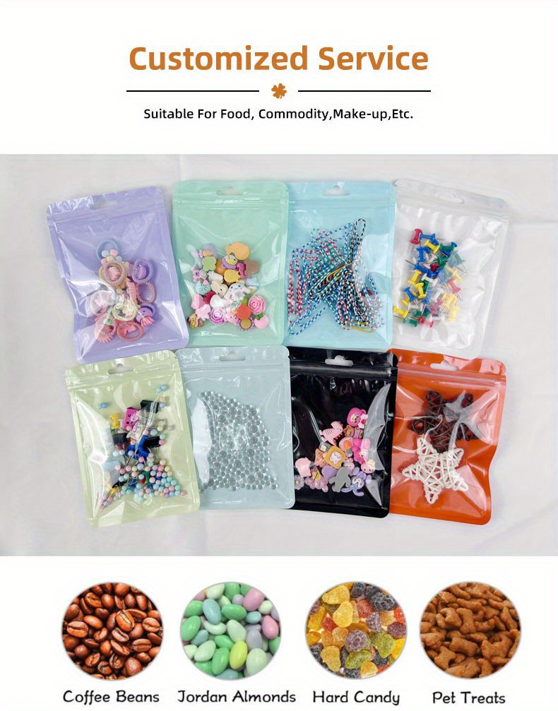 Inner Printing Bag Jewelry Ziplock Bag Food Candy Plastic - Temu Norway