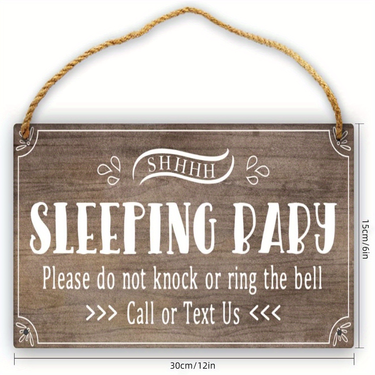 Wooden Signage Plaque Baby Sleeping Sign Front Door Knock - Temu United ...