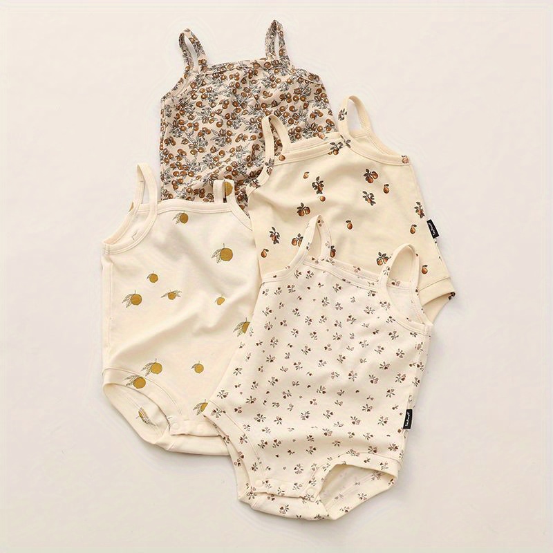 Cute Fruit Print Baby Boys Girls Overall Romper Infant - Temu United ...