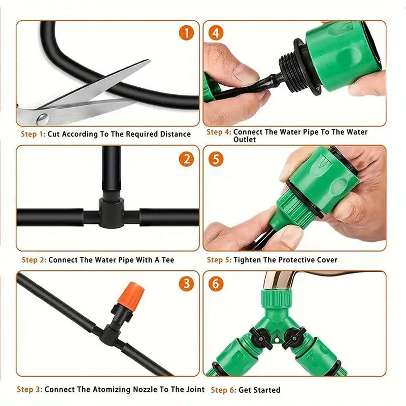 Diy Garden Drip Irrigation Hoses Garden Watering System Temu