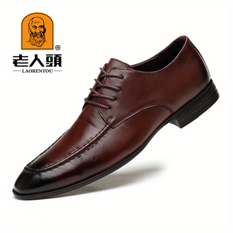 formal dress shoes for men lace up leather shoes slip low suitable for ...