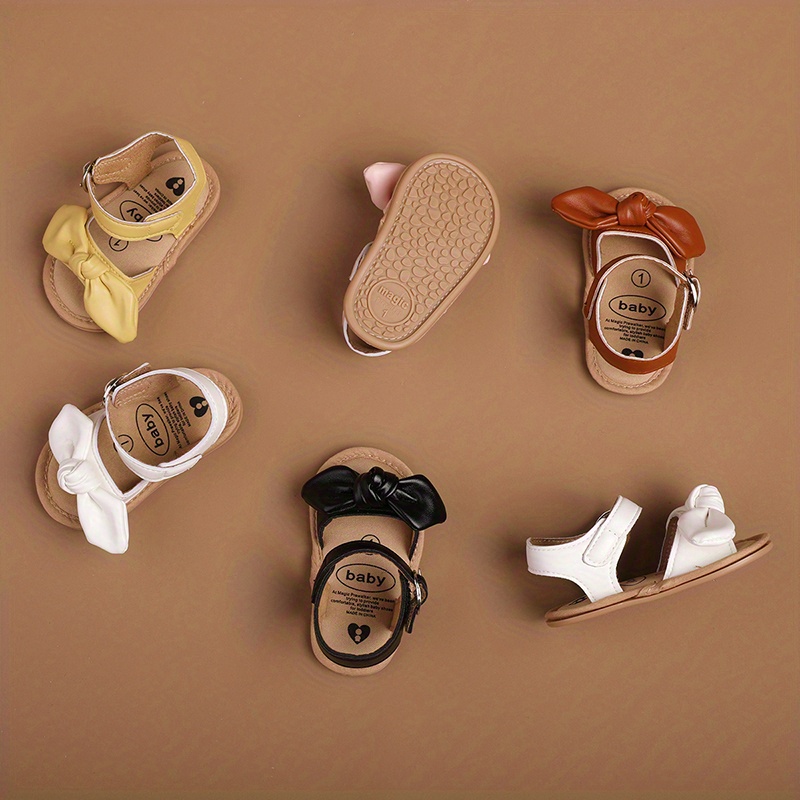Cute Bowknot Breathable Open Toe Sandals Baby Girls - Temu