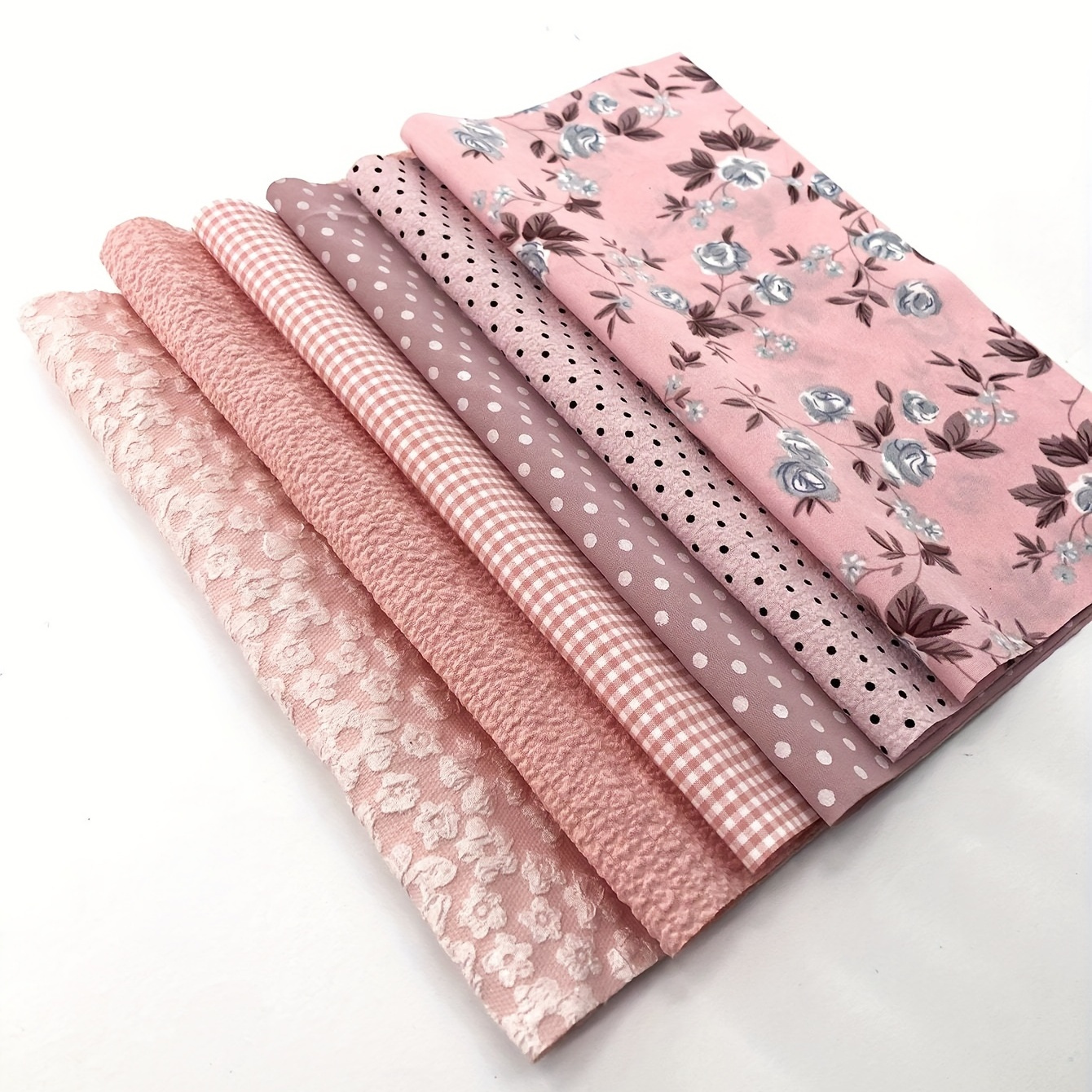 Light Pink Printed Diy Fabrics Diy Handmade Fabric - Temu