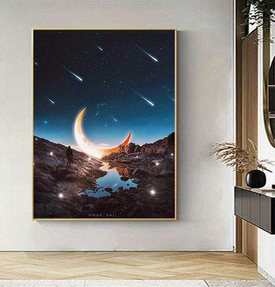 Diy Moon Landscape Kit Mosaic Decoration - Temu Norway