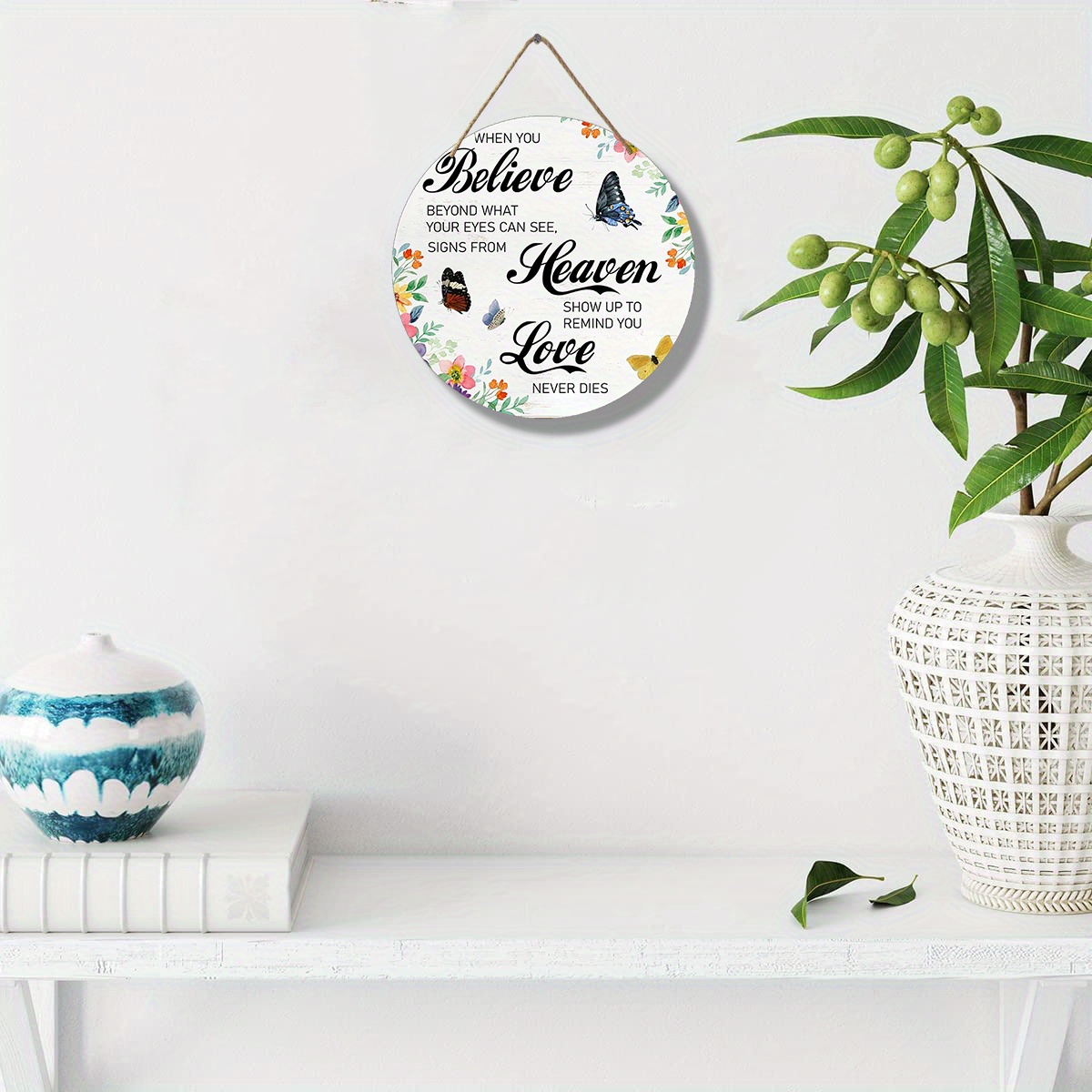 Wooden Signage Plaque Symbols Heaven Angel Wings Charm - Temu