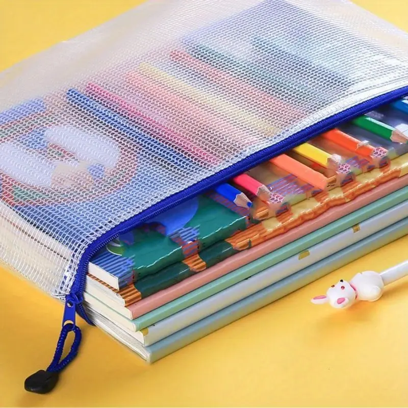 学生が書類や書類を保管するための透明な ファイル バッグ 防水性とポータブル。便利で実用的 オフィスでの使用 Temu Japan