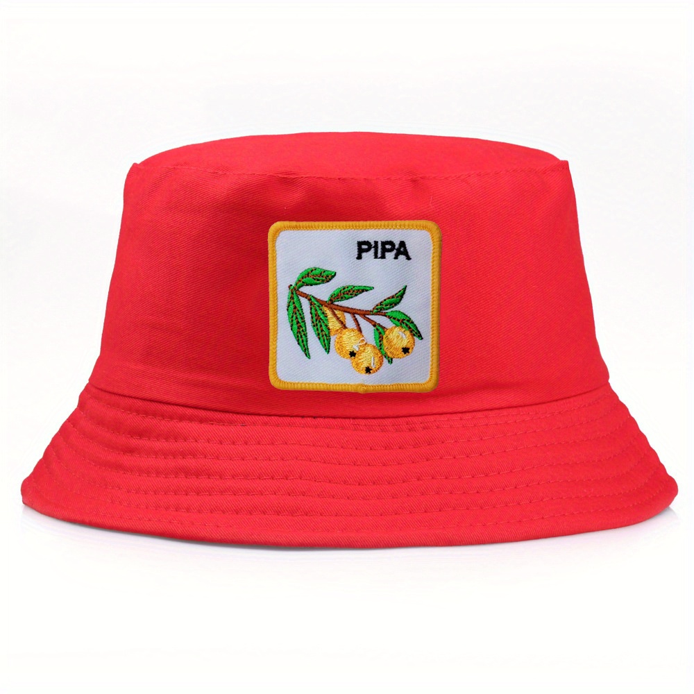 Unisex Casual Mens Pipa Embroidery Bucket Hat Summer Outdoor Sunshade ...
